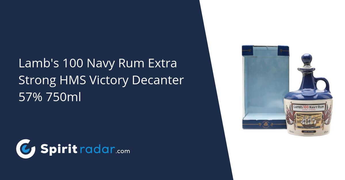 Lamb's 100 Navy Rum Extra Strong HMS Victory Decanter 57% 750ml ...