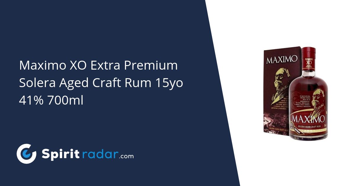 Maximo XO Extra Premium Solera Aged Craft Rum 15yo 41% 700ml - Spirit Radar