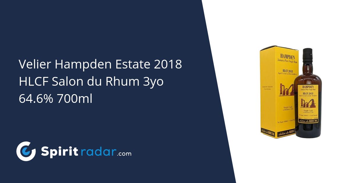 Velier Hampden Estate 2018 HLCF Salon du Rhum 3yo 64.6% 700ml - Spirit ...