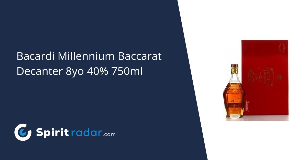 Bacardi Millennium Baccarat Decanter 8yo 40% 750ml - Spirit Radar