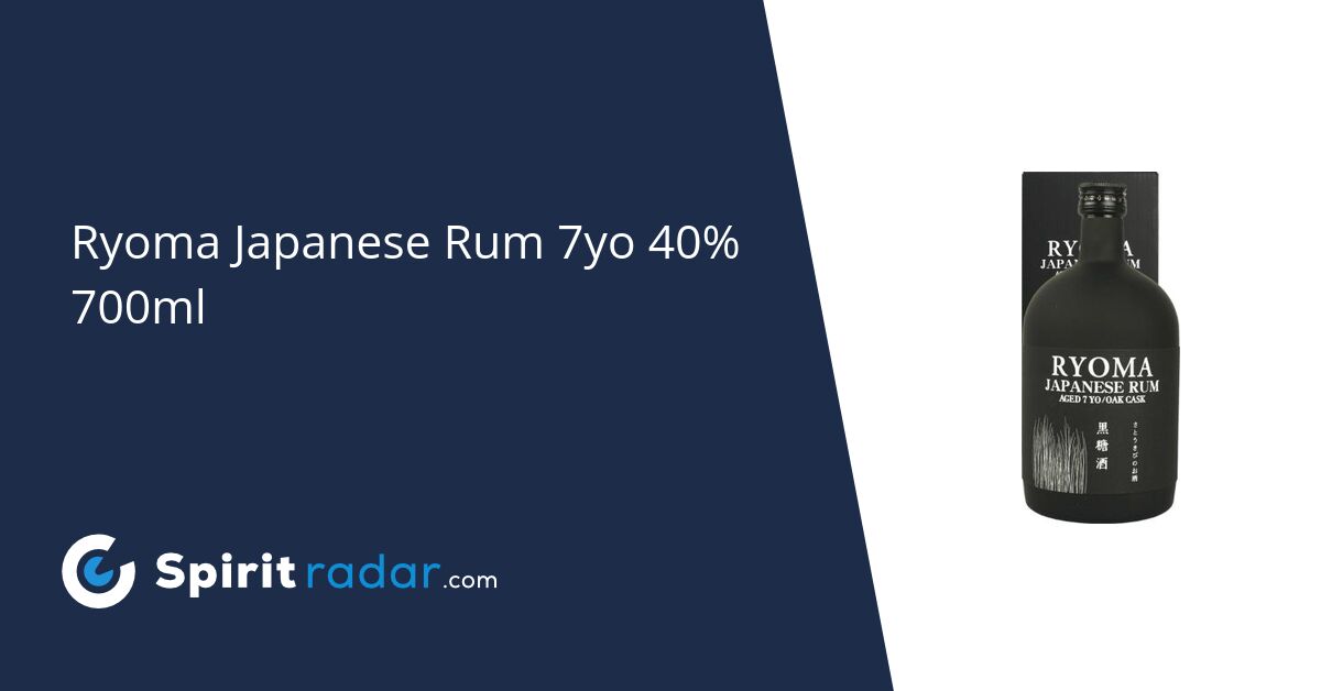 Ryoma Japanese Rum 7yo 40% 700ml - Spirit Radar