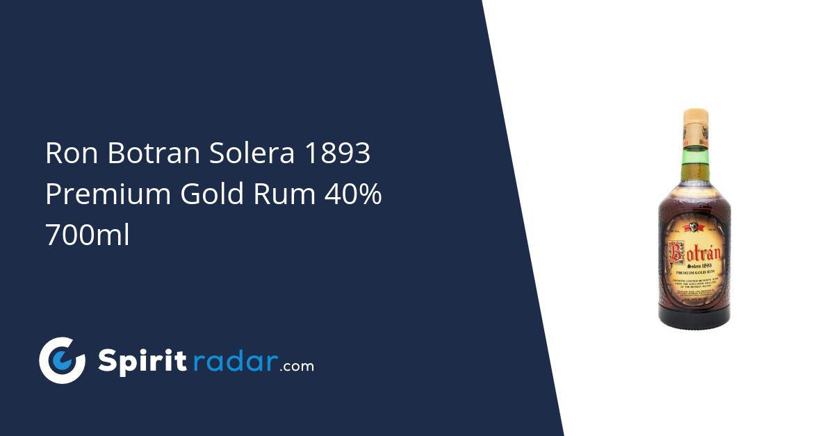 Ron Botran Solera 1893 Premium Gold Rum 40% 700ml - Spirit Radar