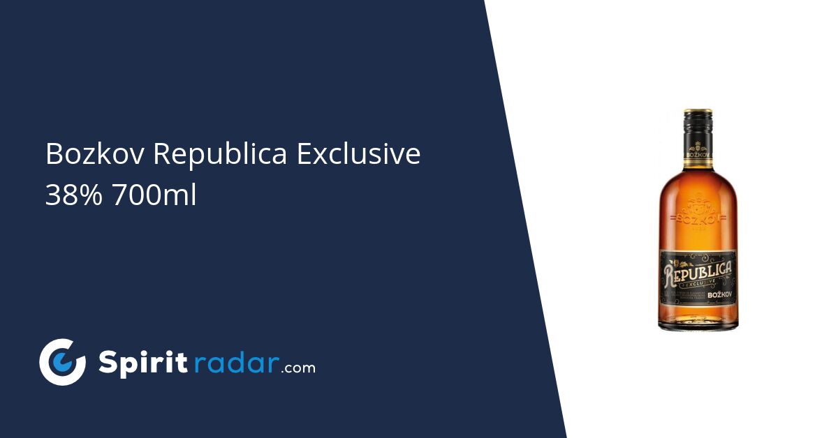 Bozkov Republica Exclusive 38% 700ml - Spirit Radar
