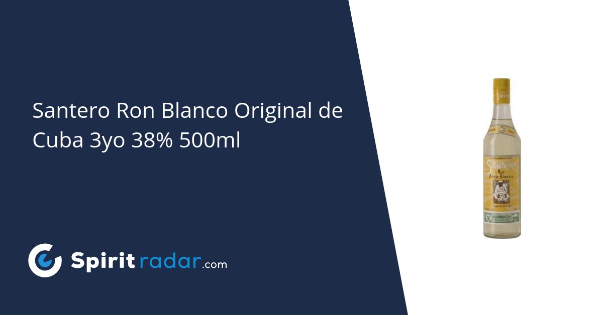 Santero Ron Blanco Original de Cuba 3yo 38% 500ml - Spirit Radar