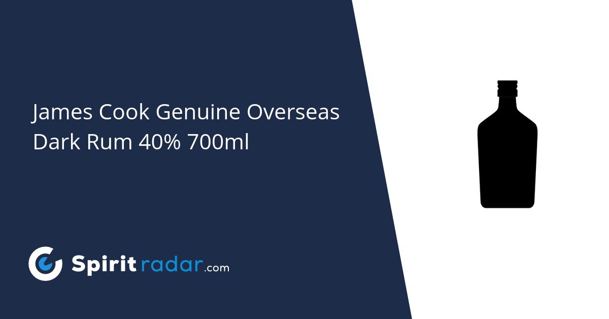 James Cook Genuine Overseas Dark Rum 40% 700ml - Spirit Radar