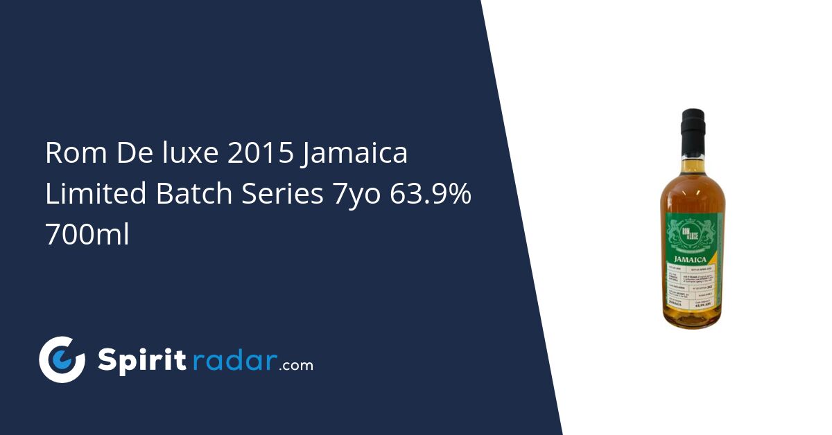 Rom De luxe 2015 Jamaica Limited Batch Series 7yo 63.9% 700ml - Spirit ...