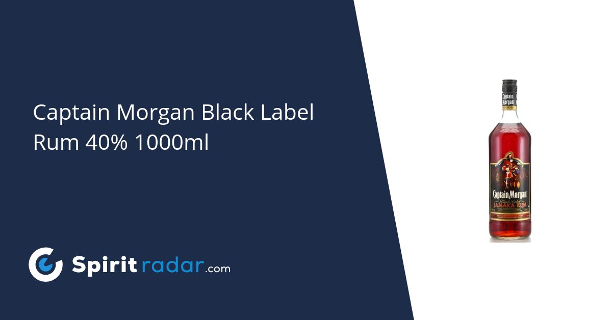 Captain Morgan Black Label Rum 40% 1000ml - Spirit Radar