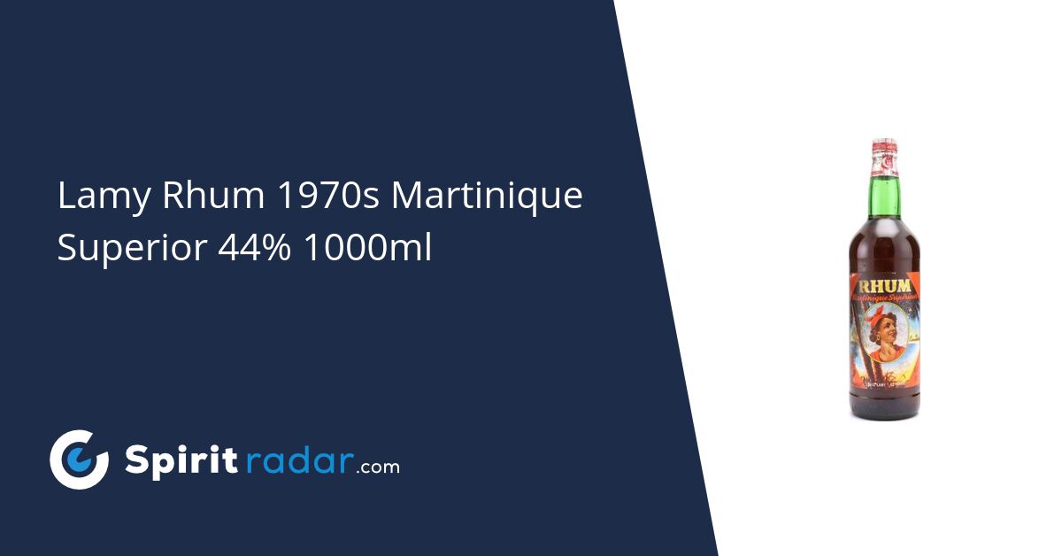 Lamy Rhum 1970s Martinique Superior 44% 1000ml - Spirit Radar