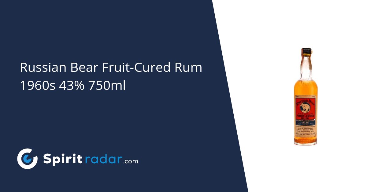 Russian Bear Fruit-Cured Rum 1960s 43% 750ml - Spirit Radar