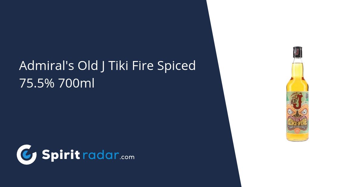 Admiral's Old J Tiki Fire Spiced 75.5% 700ml - Spirit Radar