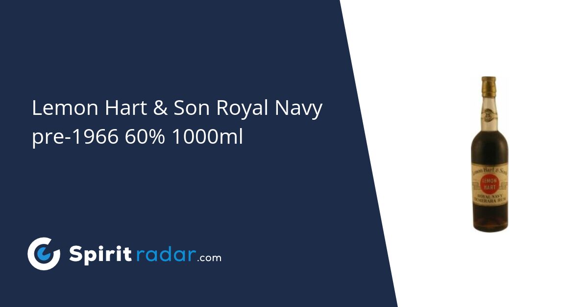 Lemon Hart & Son Royal Navy pre-1966 60% 1000ml - Spirit Radar