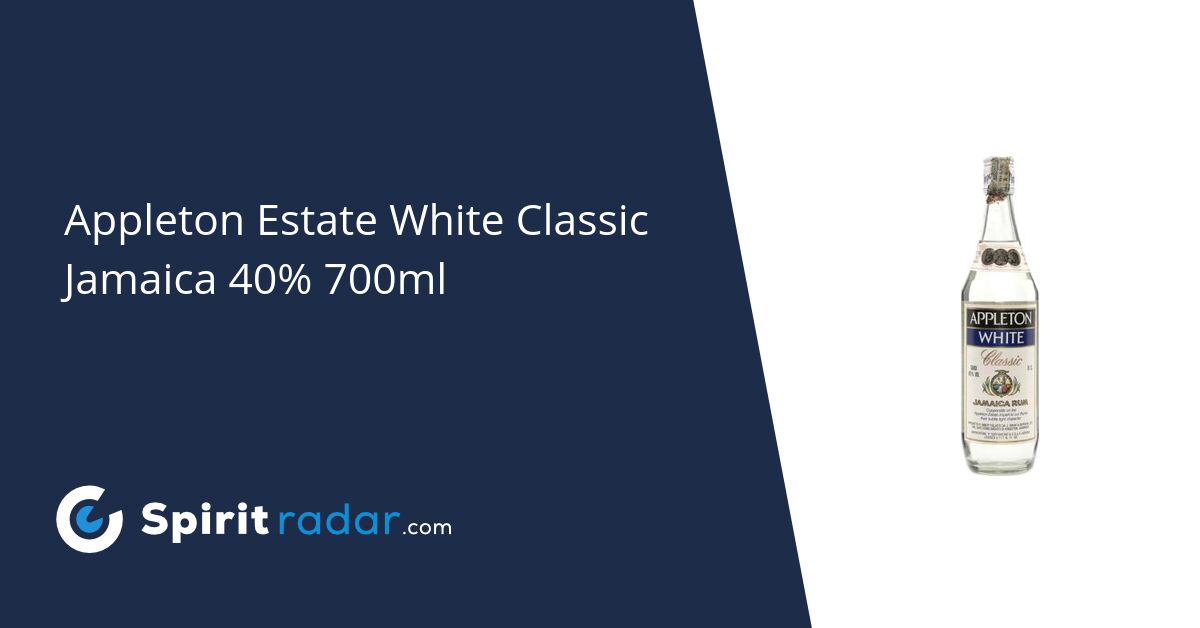 Appleton Estate White Classic Jamaica 40% 700ml - Spirit Radar
