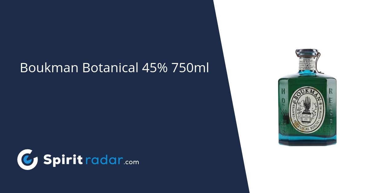 Boukman Botanical 45% 750ml - Spirit Radar