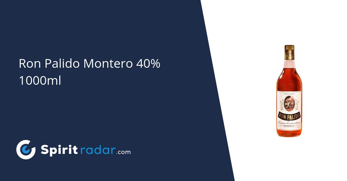 Ron Palido Montero 40% 1000ml - Spirit Radar