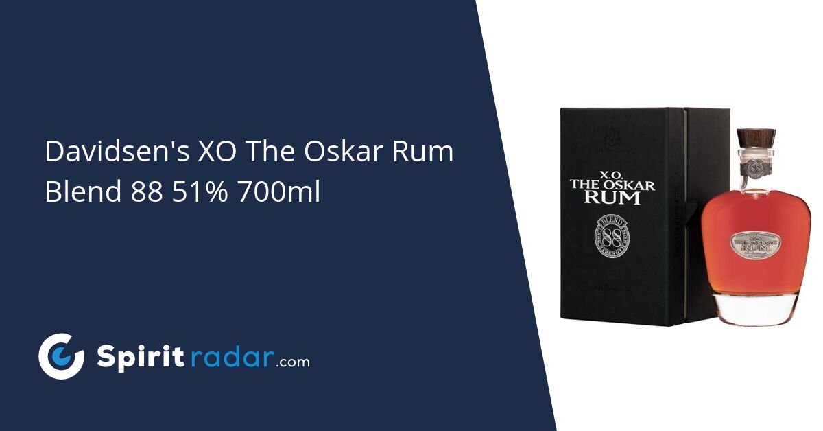 Davidsen's XO The Oskar Rum Blend 88 51% 700ml - Spirit Radar