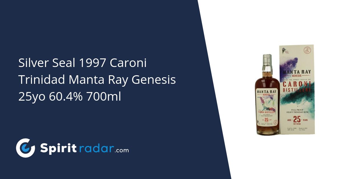 Silver Seal 1997 Caroni Trinidad Manta Ray Genesis 25yo 60.4% 700ml ...