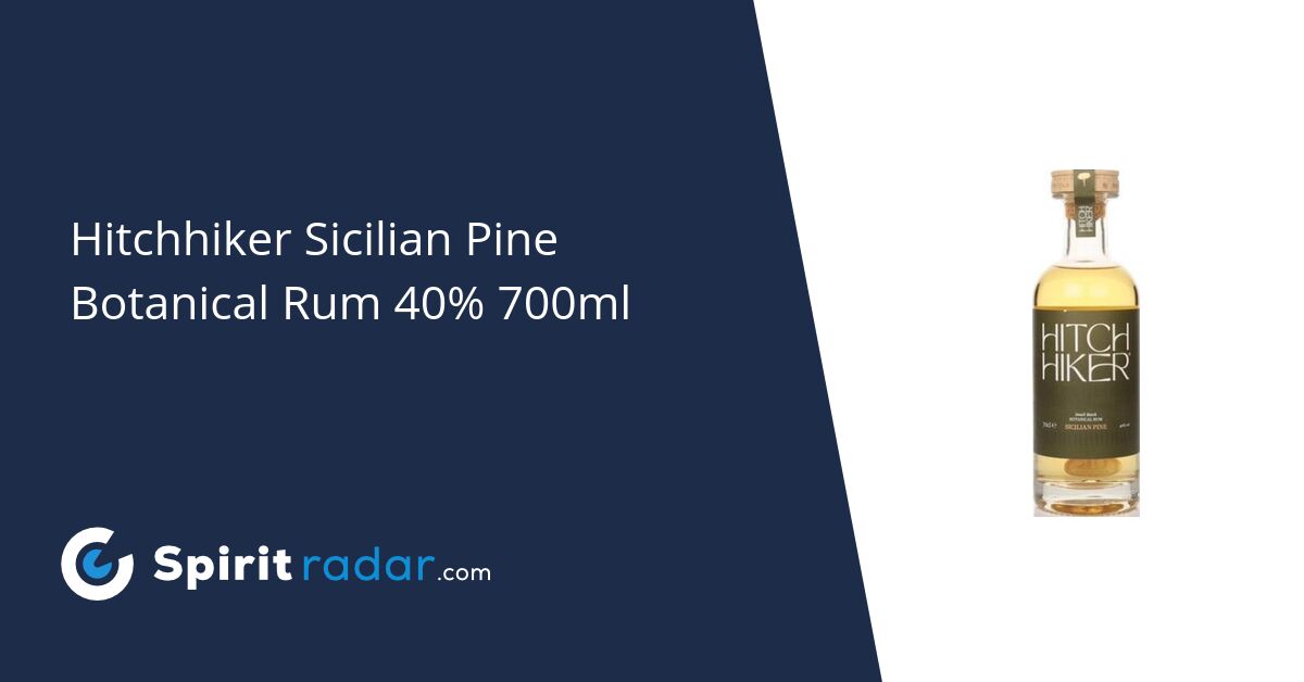 Hitchhiker Sicilian Pine Botanical Rum 40% 700ml - Spirit Radar