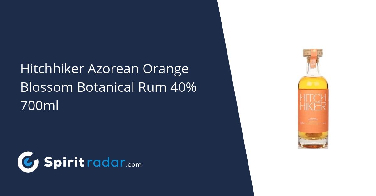 Hitchhiker Azorean Orange Blossom Botanical Rum 40% 700ml - Spirit Radar