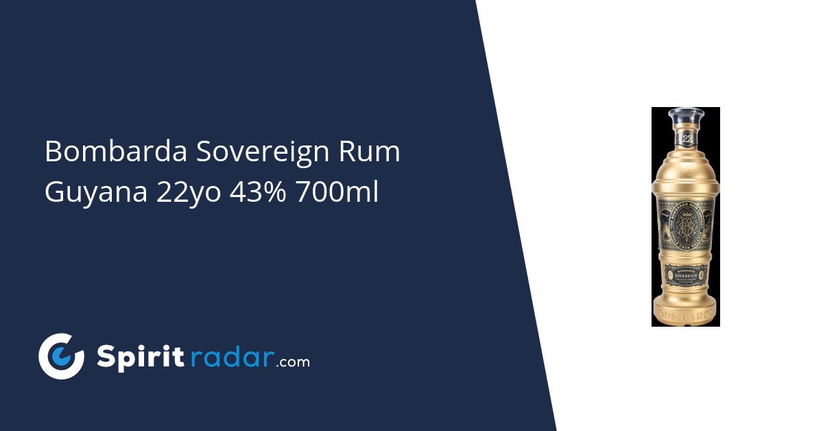 Bombarda Sovereign Rum Guyana 22yo 43% 700ml - Spirit Radar