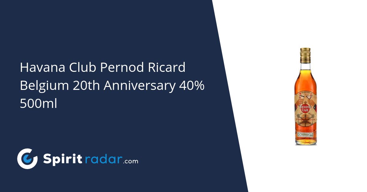 Havana Club Pernod Ricard Belgium 20th Anniversary 40% 500ml - Spirit Radar