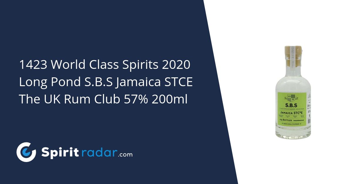 1423 World Class Spirits 2020 Long Pond S.B.S Jamaica STCE The UK Rum ...