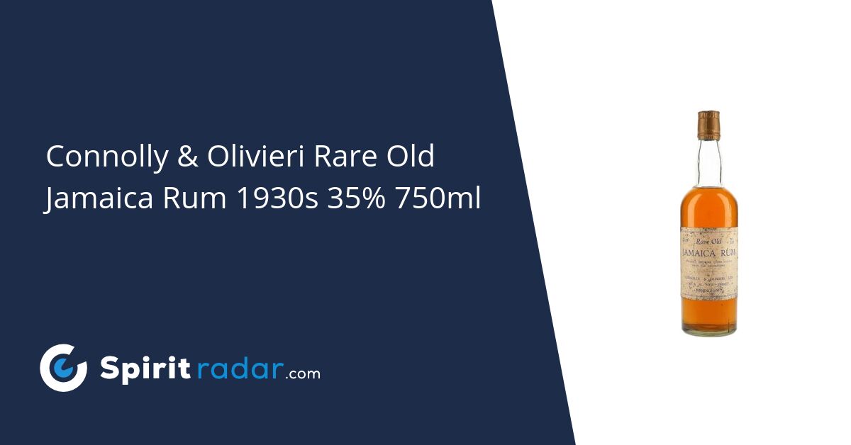 Connolly & Olivieri Rare Old Jamaica Rum 1930s 35% 750ml - Spirit Radar