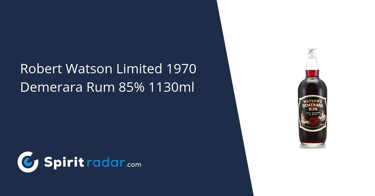 Robert Watson Limited 1970 Demerara Rum 85% 1130ml - Spirit Radar