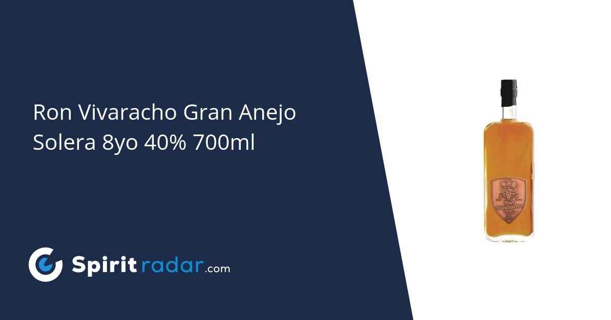 Ron Vivaracho Gran Anejo Solera 8yo 40% 700ml - Spirit Radar