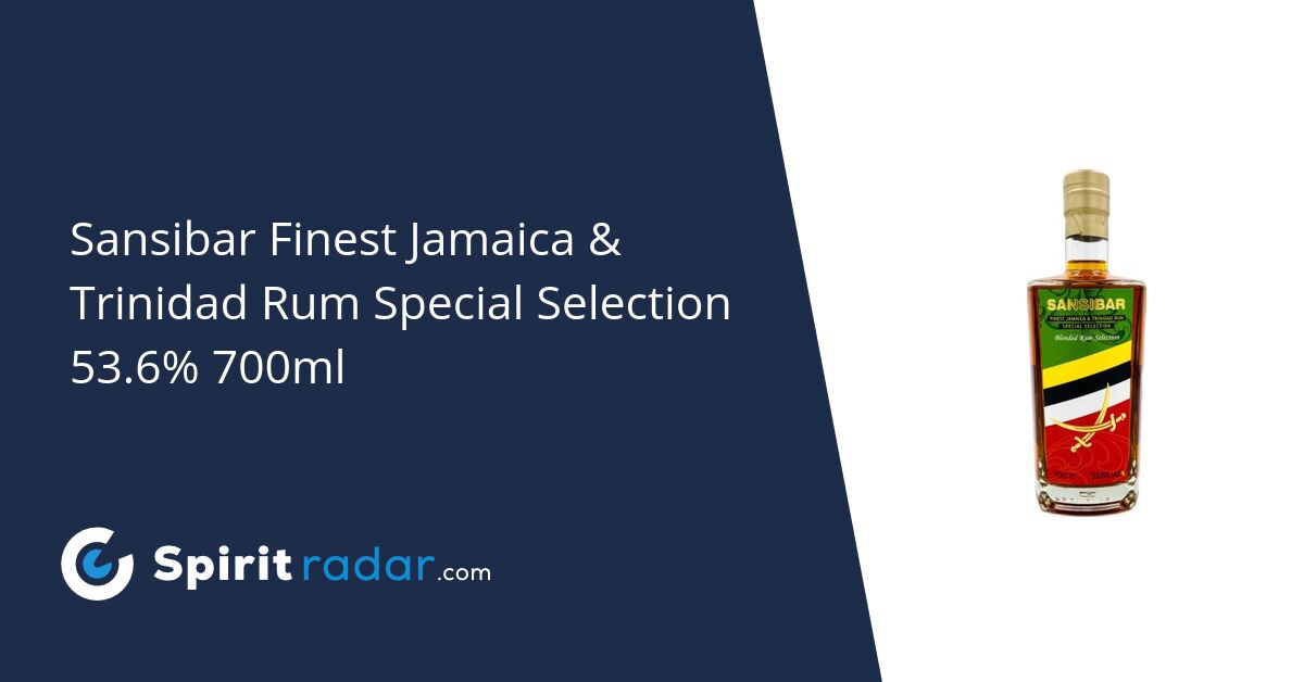 Sansibar Finest Jamaica & Trinidad Rum Special Selection 53.6% 700ml ...