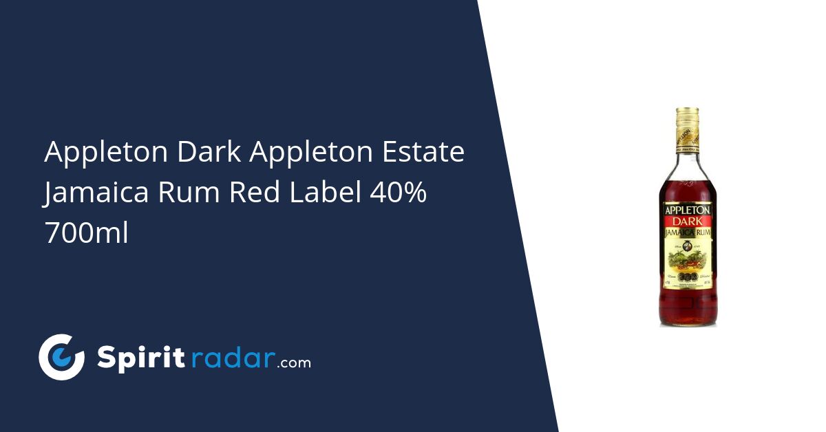 Appleton Dark Appleton Estate Jamaica Rum Red Label 40% 700ml - Spirit ...