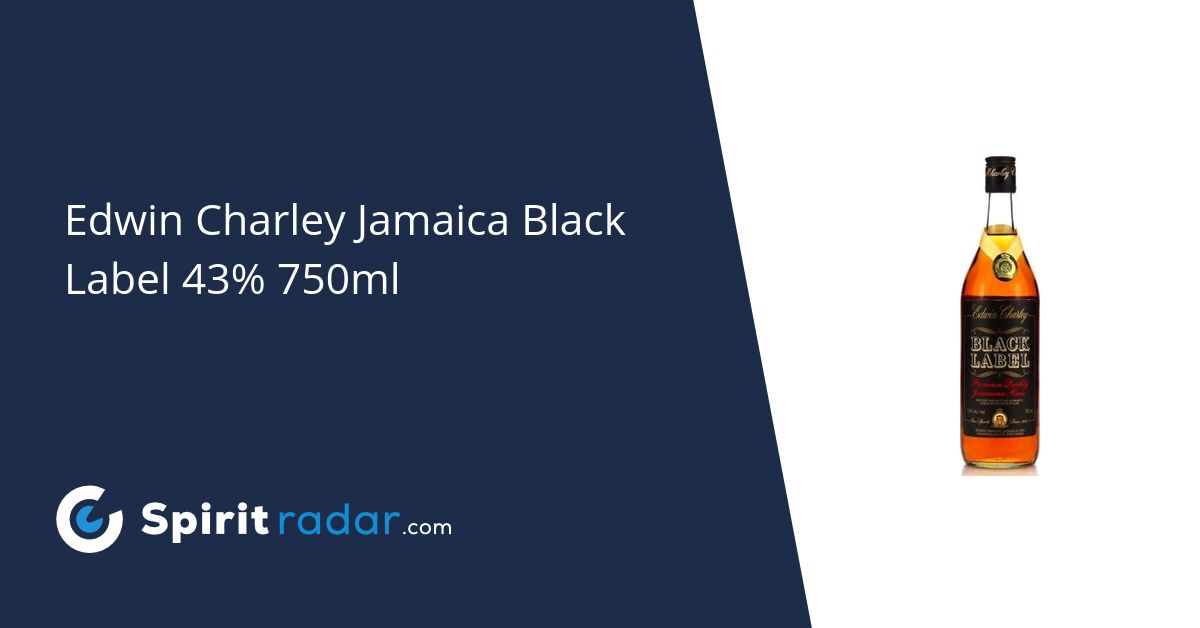 Edwin Charley Jamaica Black Label 43% 750ml - Spirit Radar