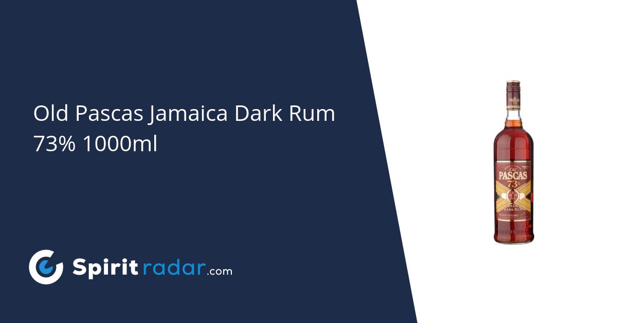 Old Pascas Jamaica Dark Rum 73% 1000ml - Spirit Radar