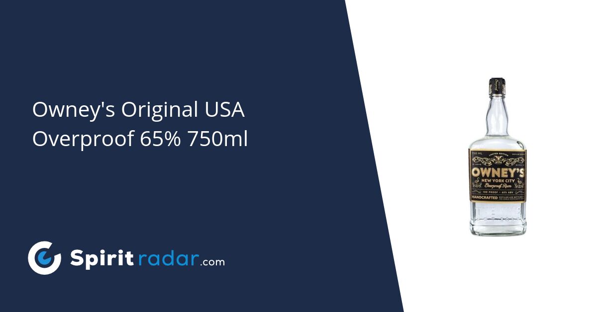 Owney's Original USA Overproof 65% 750ml - Spirit Radar