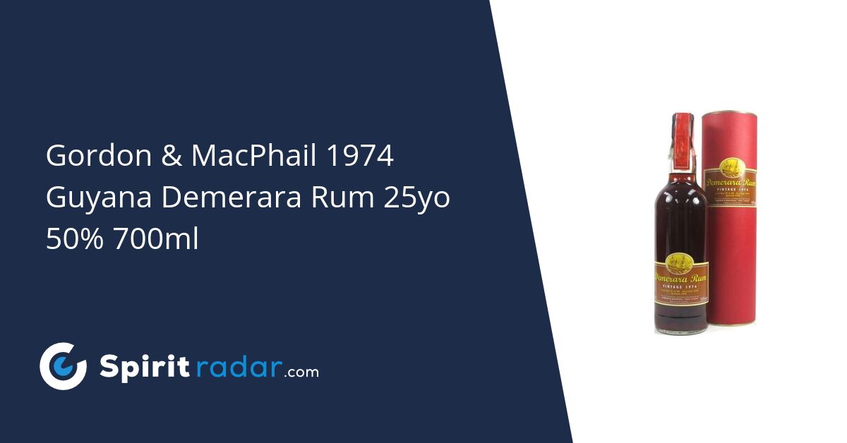 Gordon & MacPhail 1974 Guyana Demerara Rum 25yo 50% 700ml - Spirit Radar
