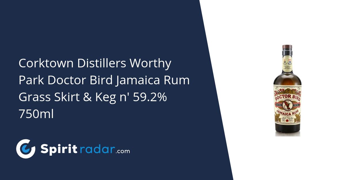 Corktown Distillers Worthy Park Doctor Bird Jamaica Rum Grass Skirt ...