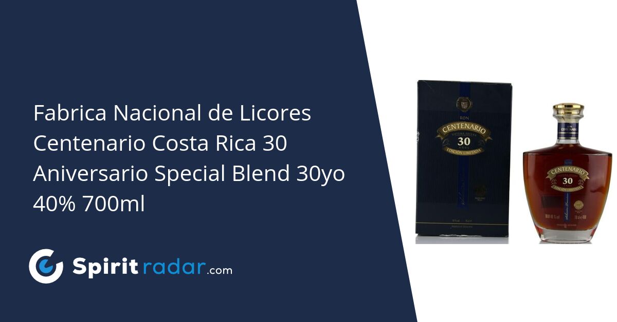 Fabrica Nacional de Licores Centenario Costa Rica 30 Aniversario ...