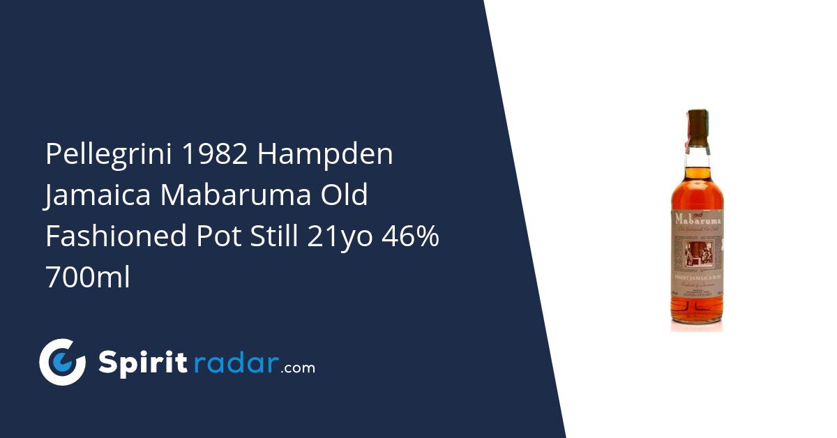 Pellegrini 1982 Hampden Jamaica Mabaruma Old Fashioned Pot Still 21yo ...