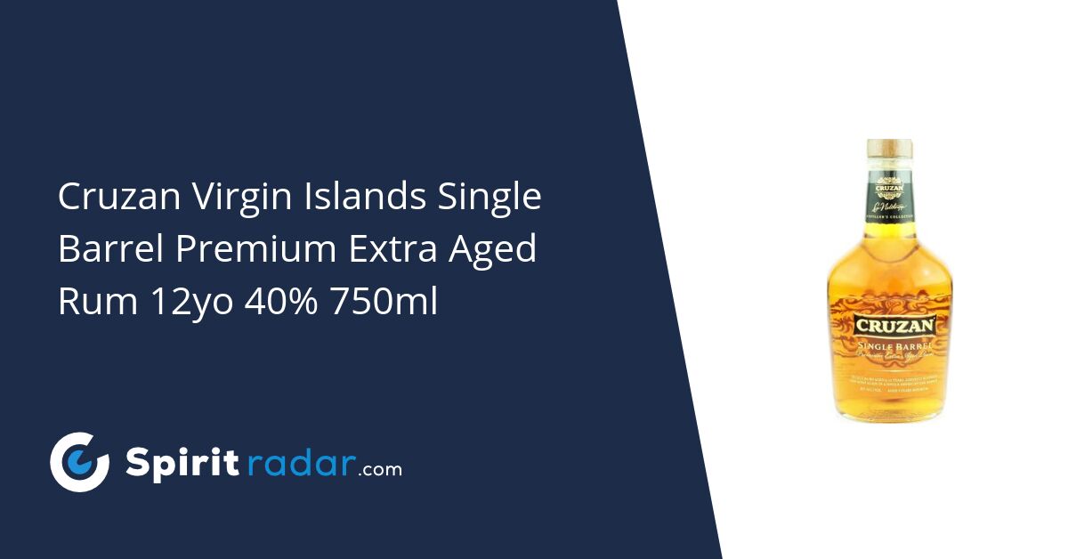 Cruzan Virgin Islands Single Barrel Premium Extra Aged Rum 12yo 40% ...