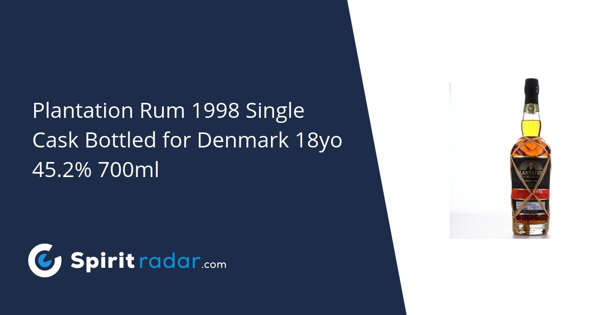 Plantation Rum 1998 Single Cask Bottled for Denmark 18yo 45.2% 700ml ...