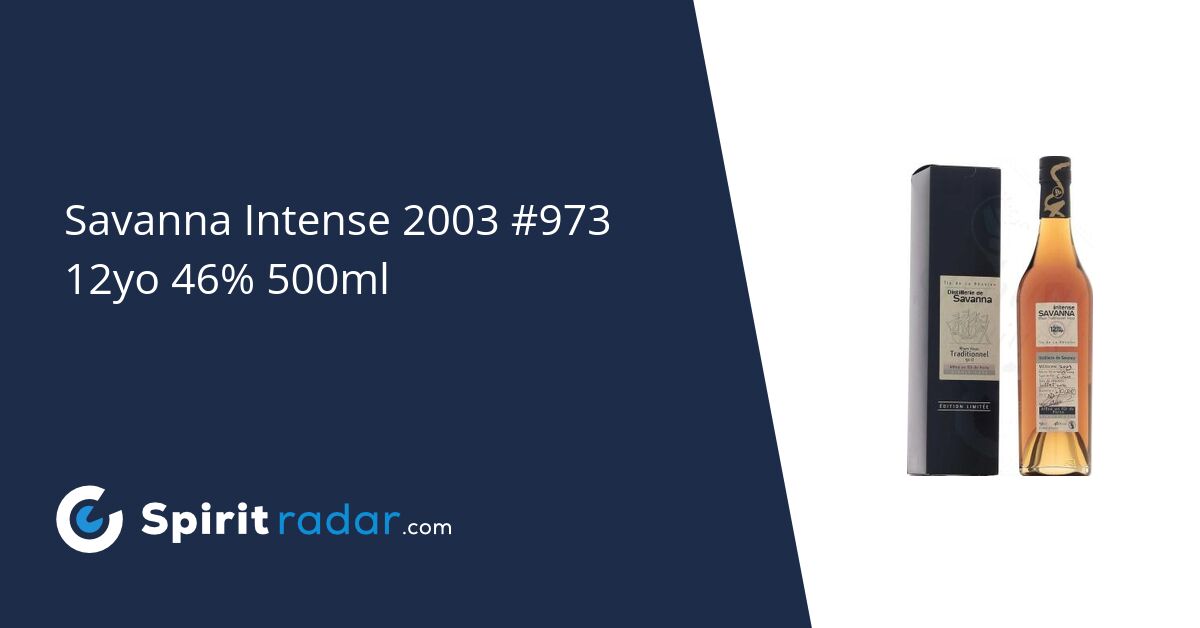 Savanna Intense 2003 #973 12yo 46% 500ml - Spirit Radar