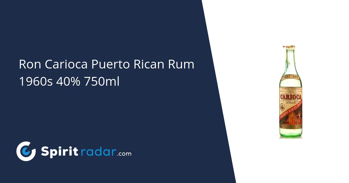 Ron Carioca Puerto Rican Rum 1960s 40% 750ml - Spirit Radar