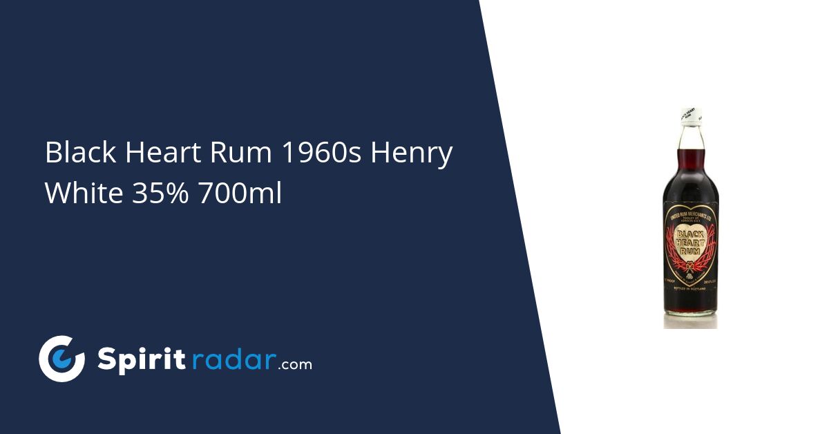 Black Heart Rum 1960s Henry White 35% 700ml - Spirit Radar