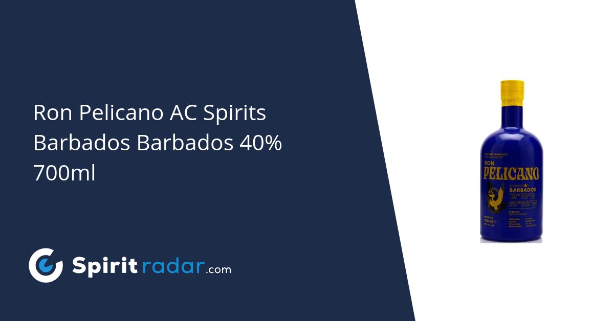 Ron Pelicano AC Spirits Barbados Barbados 40% 700ml - Spirit Radar