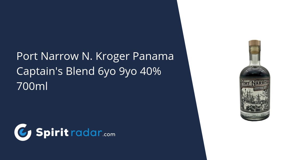 Port Narrow N. Kroger Panama Captain's Blend 6yo 9yo 40% 700ml - Spirit ...