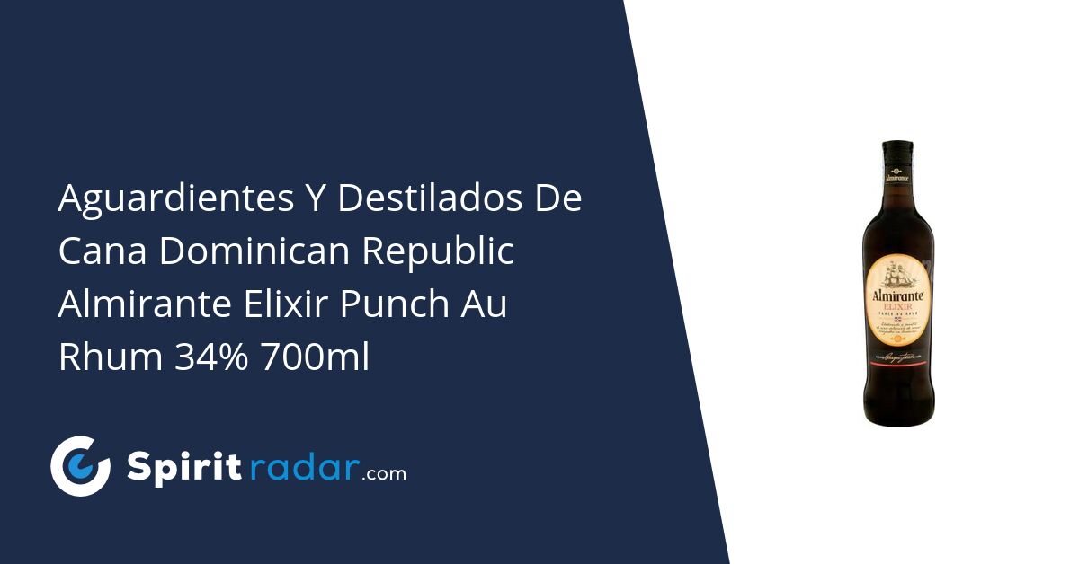 Aguardientes Y Destilados De Cana Dominican Republic Almirante Elixir ...