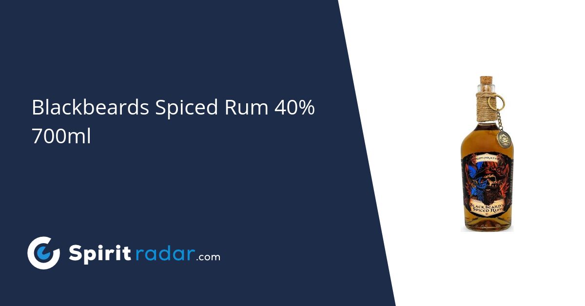 Blackbeards Spiced Rum 40% 700ml - Spirit Radar