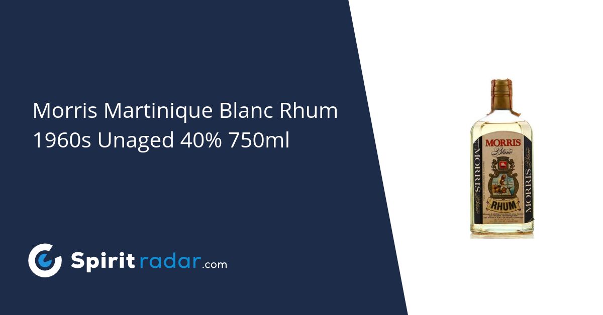 Morris Martinique Blanc Rhum 1960s Unaged 40% 750ml - Spirit Radar