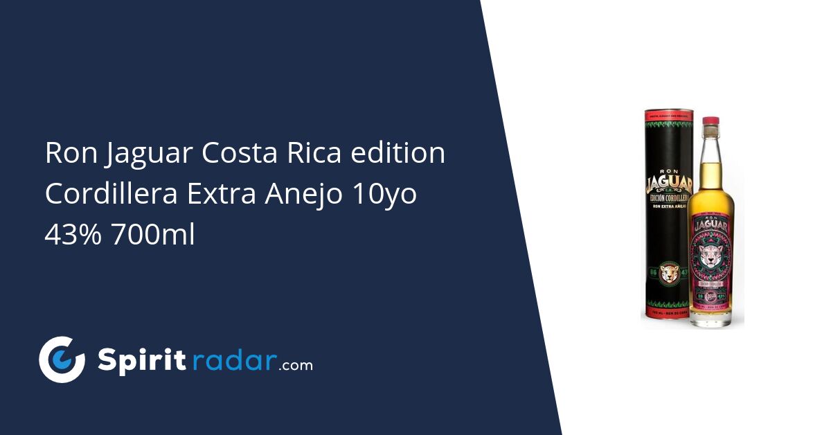 Ron Jaguar Costa Rica edition Cordillera Extra Anejo 10yo 43% 700ml ...