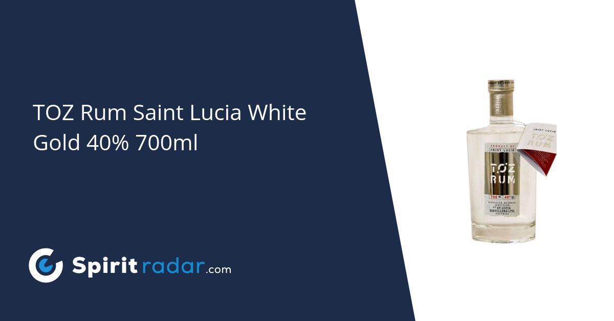TOZ Rum Saint Lucia White Gold 40% 700ml - Spirit Radar