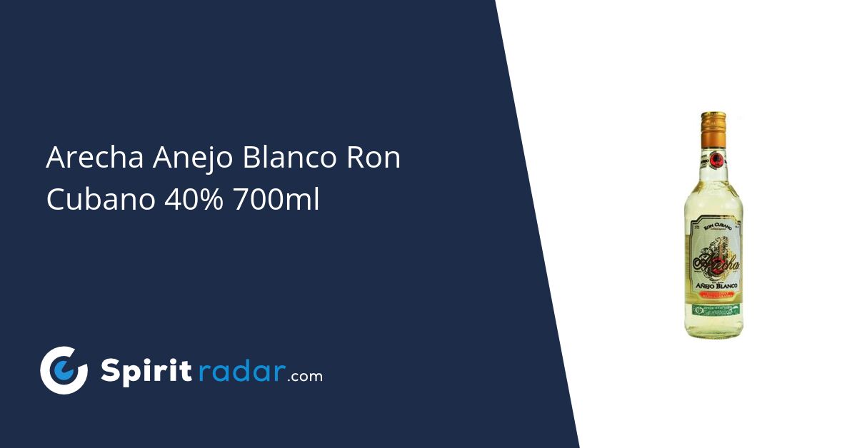 Arecha Anejo Blanco Ron Cubano 40% 700ml - Spirit Radar
